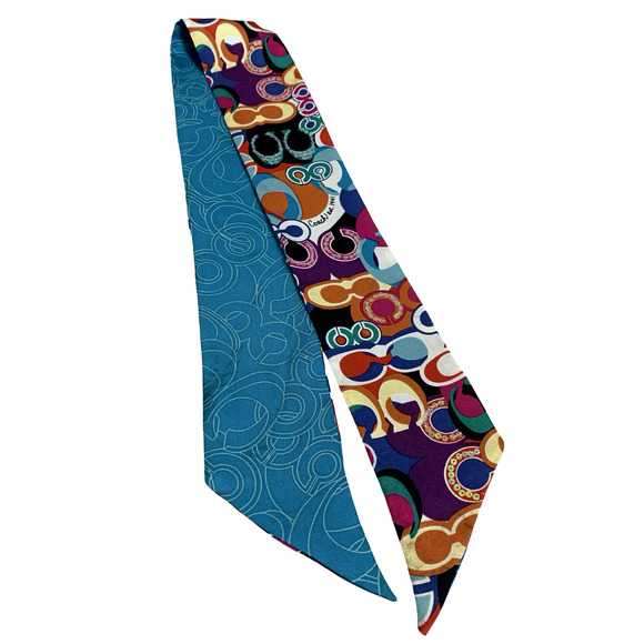 Coach | Accessories | Coach Poppy Colorful Signature Pony Tail Twilly ...